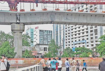 Concrete cracks cause in progress Surat Metro bridge to tilt