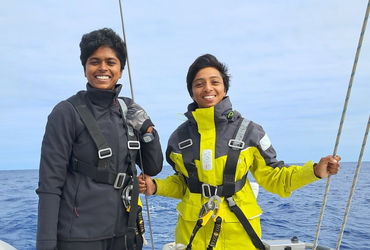 Around the world in 8 months two women Navy officers set sail today
