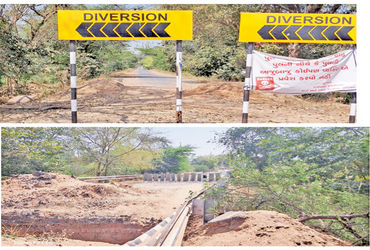 પુલનું કામ શરૂ થતા પહેલા જ બંને બાજૂ ડાઈવર્ઝનથી 20 ગામને હાલાકી | 20 ...