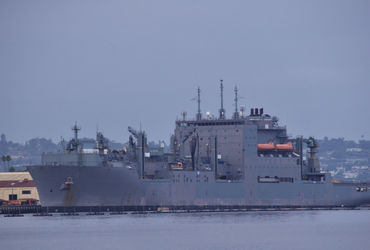 US military ship catches fire in North Sea after collision with another ...