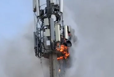Jio tower catches fire in New Ranip amid soaring temperatures