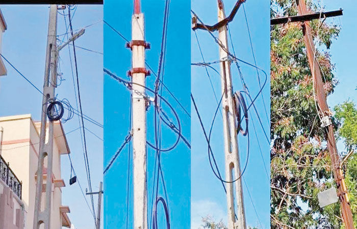 કપડવંજમાં વીજ પોલ ઉપર લગાડેલા ઓપ્ટિકલ ફાયબર વાયરો દૂર કરાશે | Optical ...