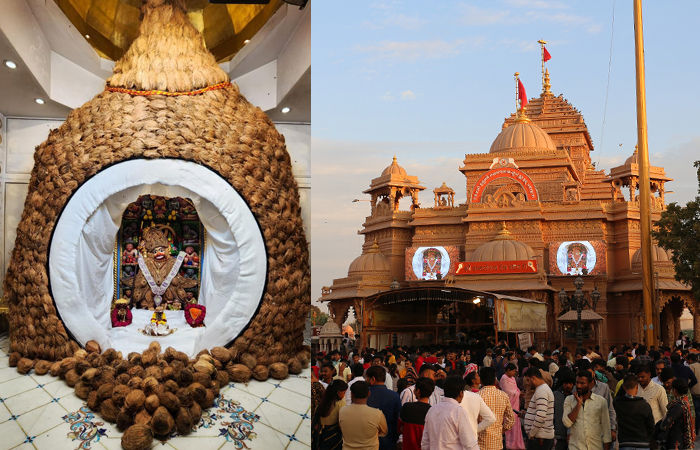 સાળંગપુર શ્રી કષ્ટભંજનદેવ હનુમાનજીને શ્રીફળના વાઘાથી કરાયો શણગાર ...