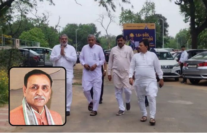 પૂર્વ CM વિજય રૂપાણીના નિધનથી રાજકીય શોક: ગાંધીનગર ખાતેના બંગલે નેતાઓની ...